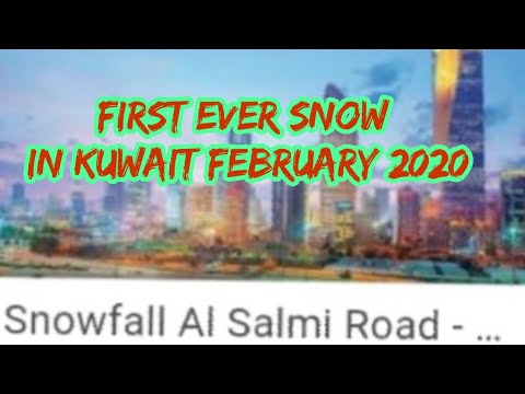 FIRST EVER SNOW IN KUWAIT || SNOWFALL IN SALMI ROAD #breakingnews - YouTube