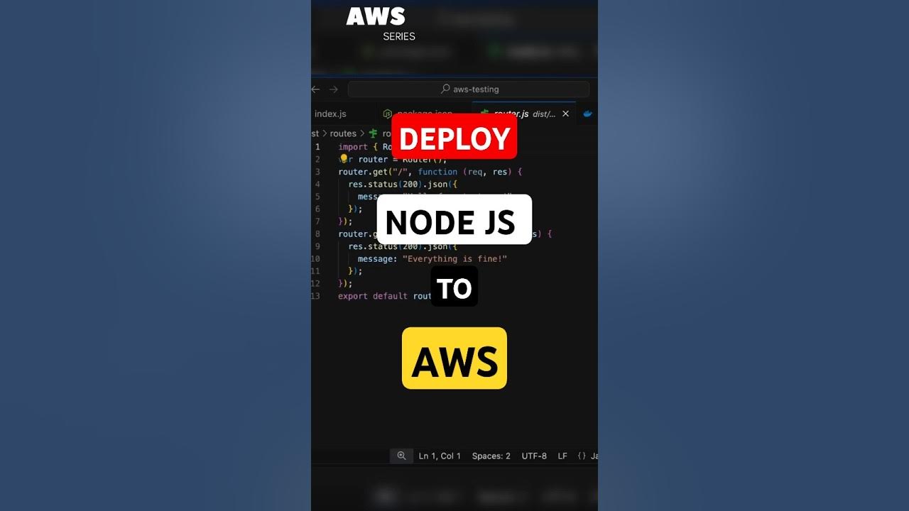 DEPLOY NODE JS APPLICATION TO AWS ECR & ECS #aws #nodejs - YouTube