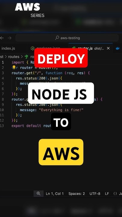 DEPLOY NODE JS APPLICATION TO AWS ECR & ECS #aws #nodejs - YouTube