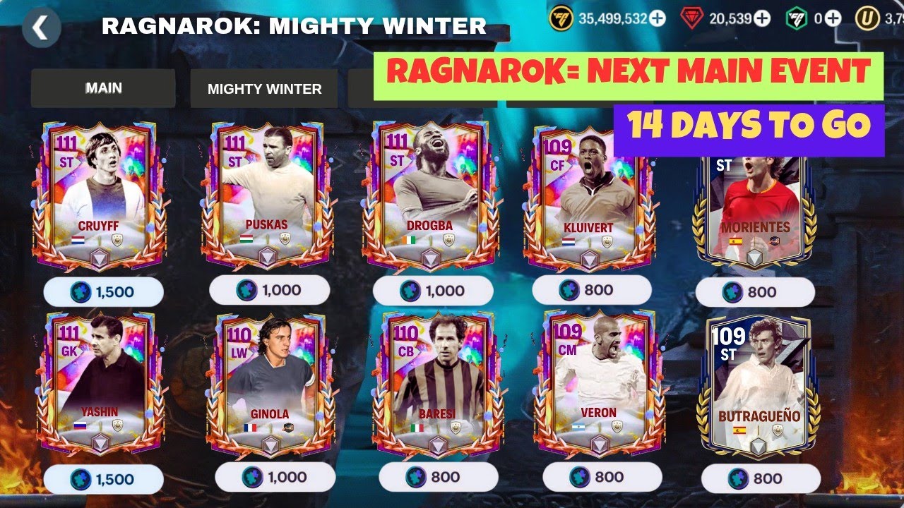 Official Leaks!! 111 OVR Cards Coming In Ragnarok & Defining Legacies ...