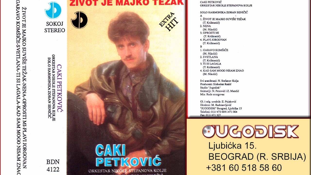 Caki Petkovic - Zivot je majko suvise tezak - (Audio 1993) - YouTube