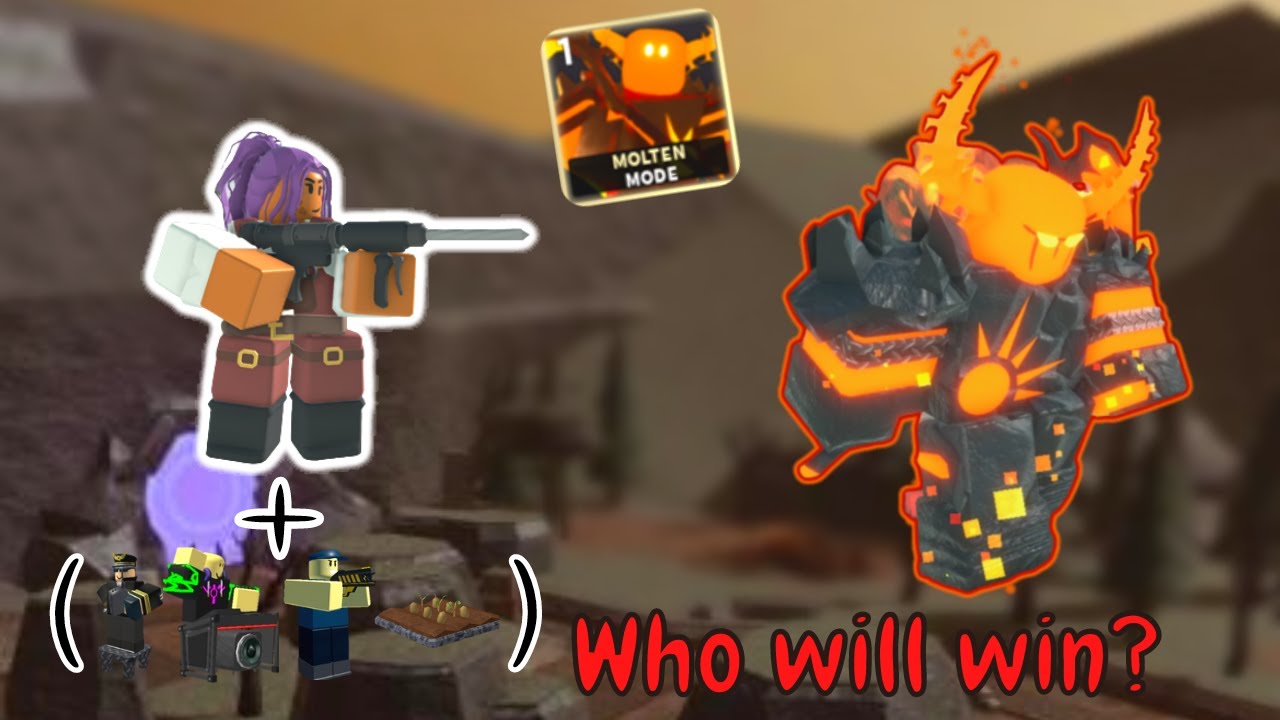 1 Engineer VS molten mode... (ROBLOX TDS) - YouTube