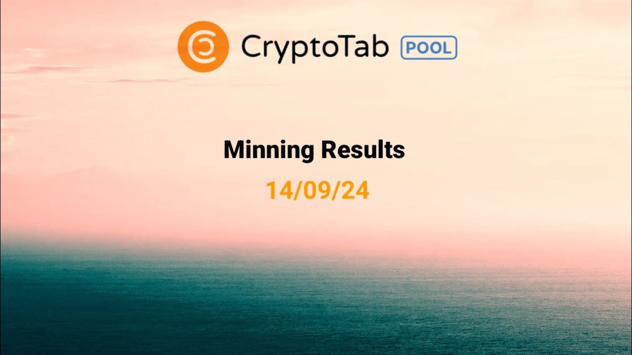 CT POOL MINING RESULT FOR 14/09/24 - YouTube