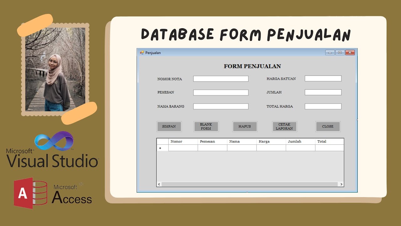 Membuat Form Penjualan + Report dengan Visual Studio 2010, Database Ms ...