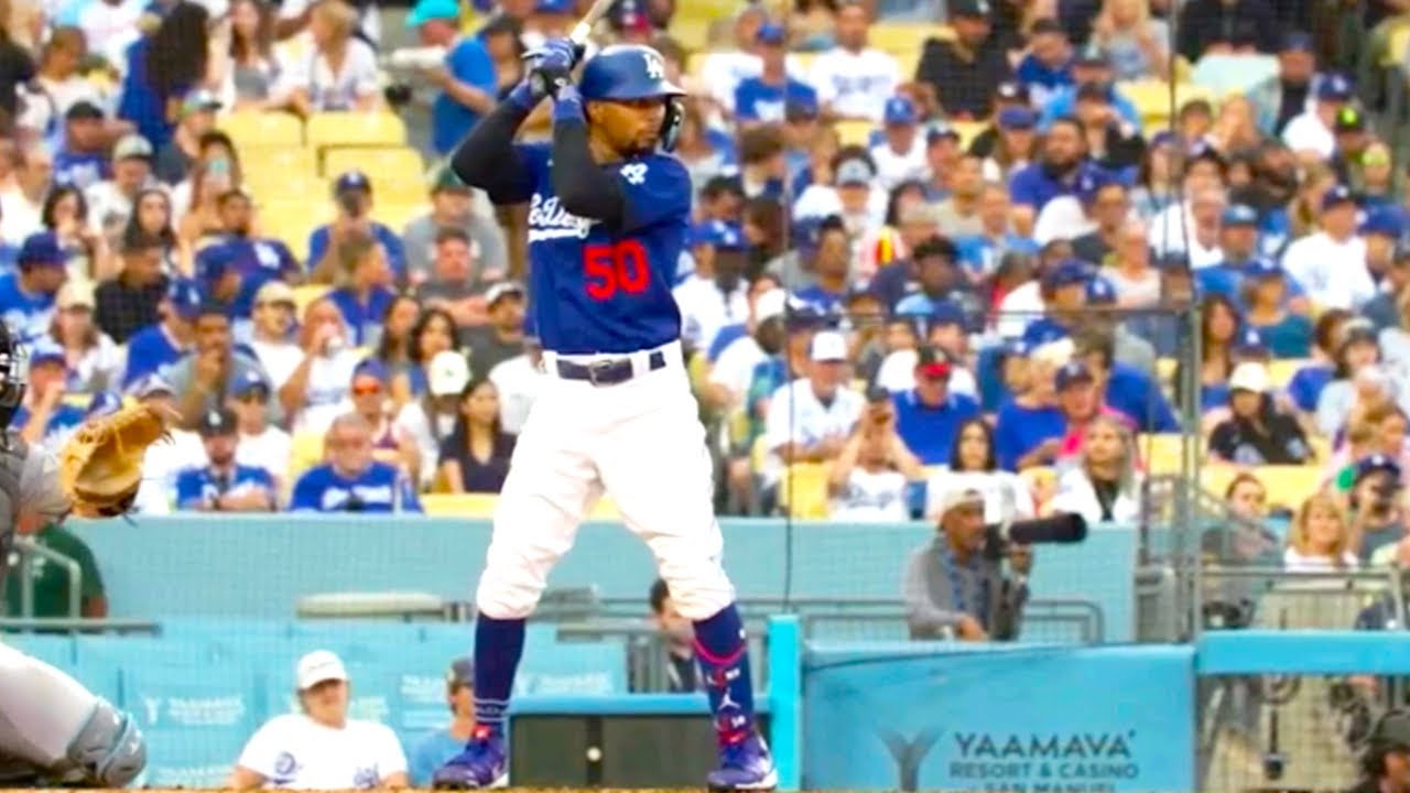 Mookie Betts Slow Motion Home Run Baseball Swing Axe Bat Instruction ...