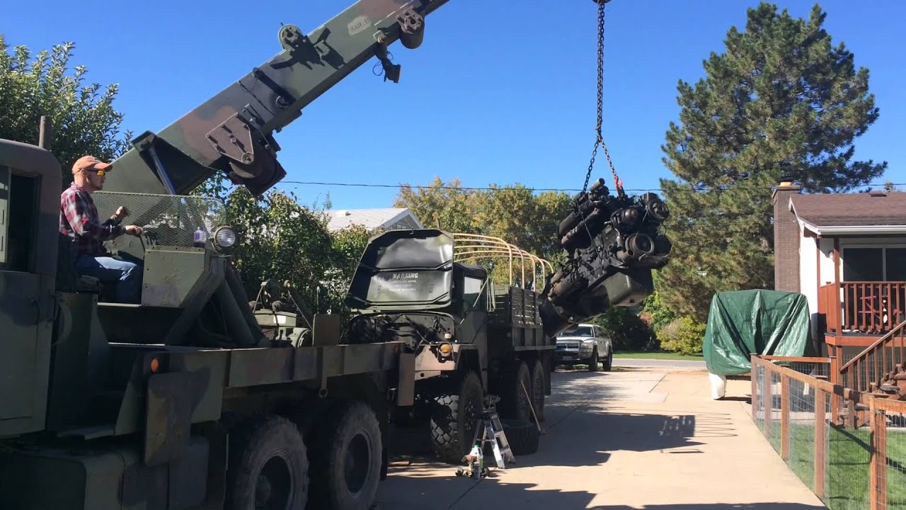M35A2 Engine Removal - YouTube