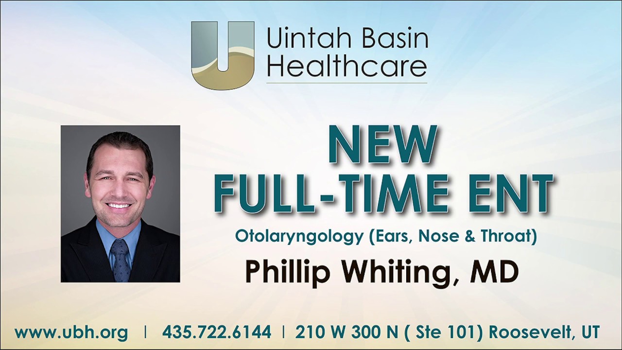 NEW Full-Time ENT Philip Whiting, MD - YouTube