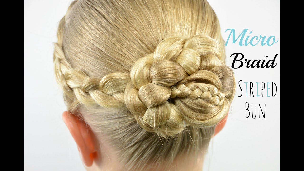 Micro Braid Striped Bun | Back-to-School Style | BabesInHairland.com ...