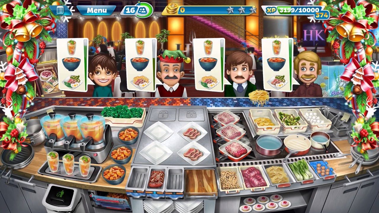 Cooking Fever: Hell's Kitchen 35-37: Christmas Theme - YouTube