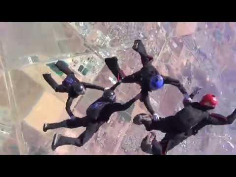 Exits, 20 exits from 2 days of 4 way Formation Skydive training - YouTube