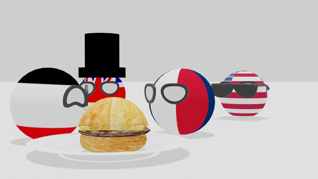 burger origins -Countryballs animation- - YouTube