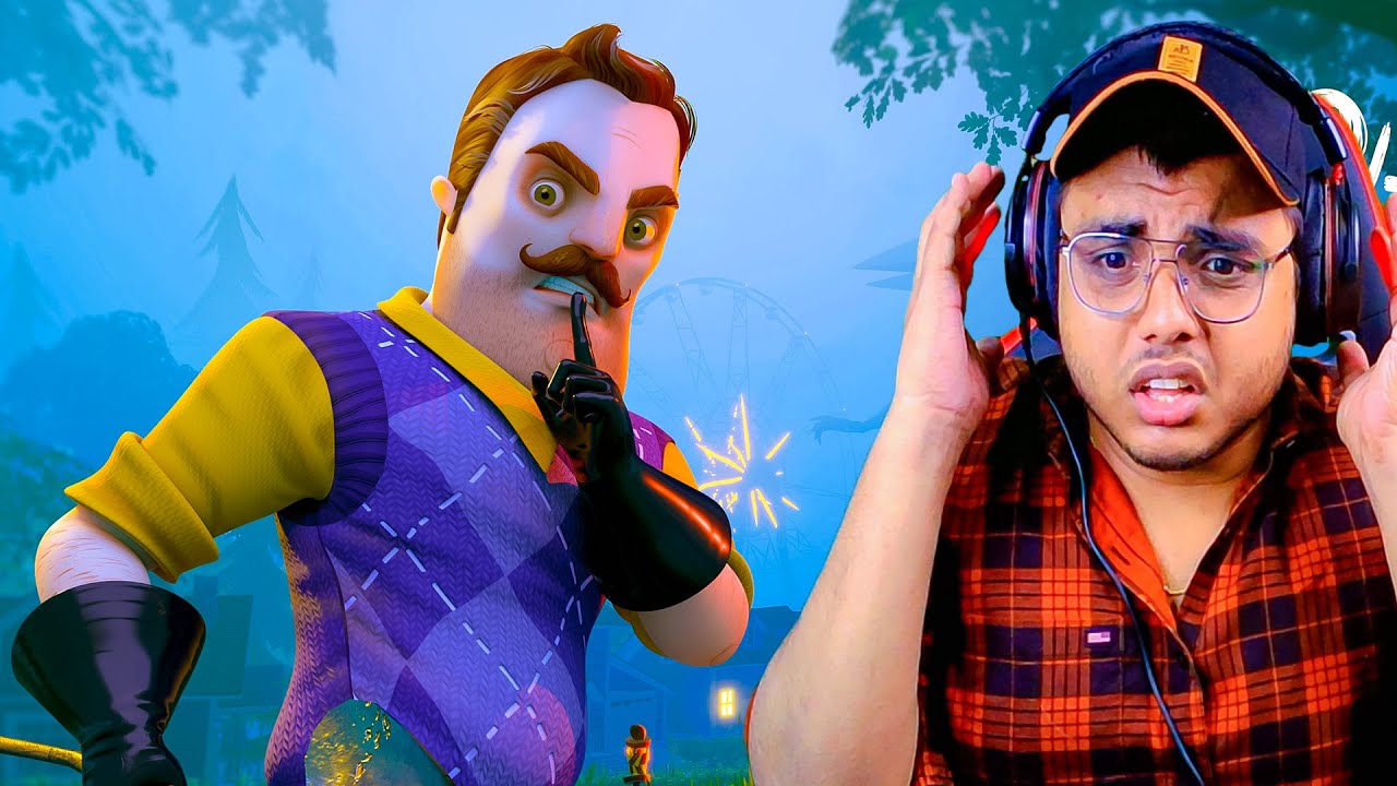 BRO THE NEIGHBOR'S FRIEND HAS A GUN (Part - 4) | Hello Neighbor 2 - YouTube