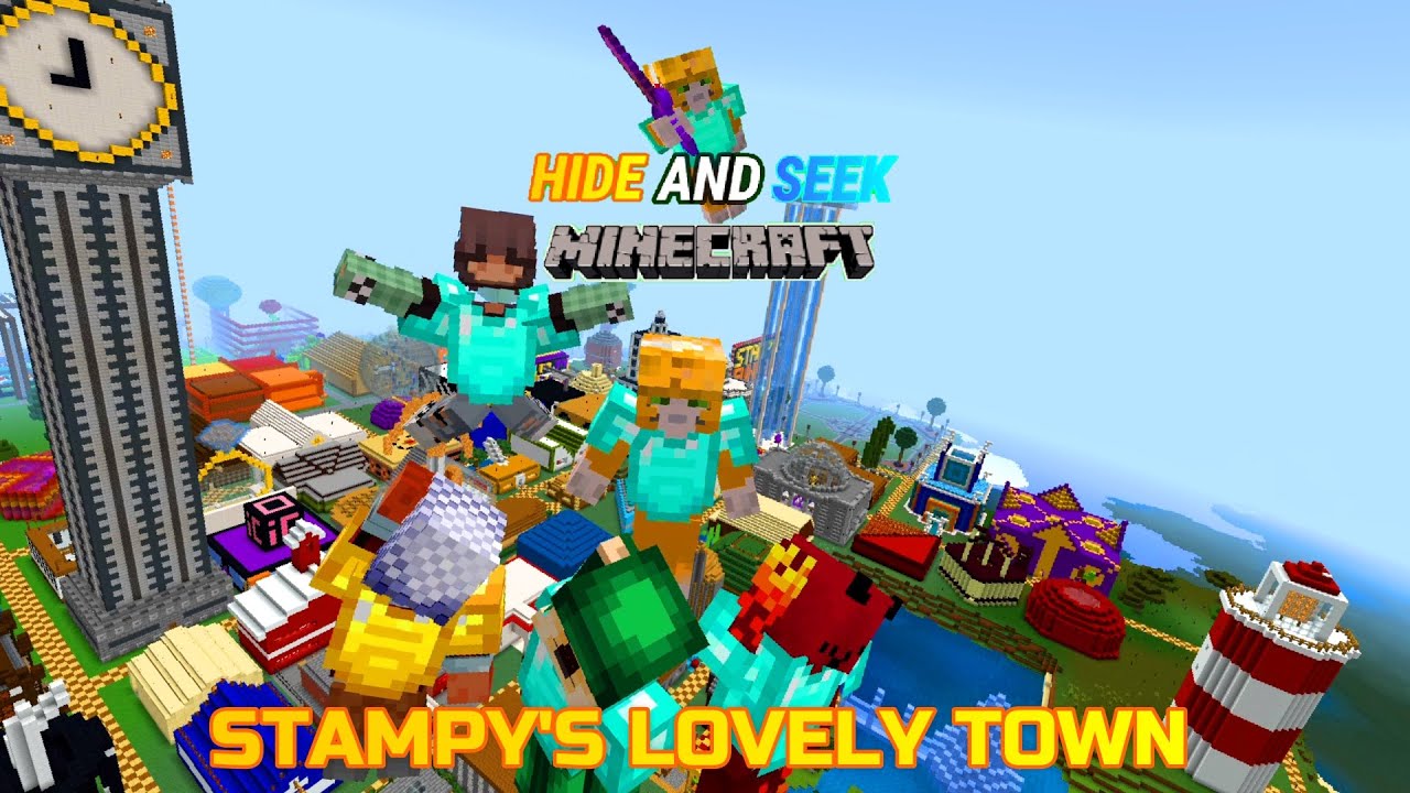 Minecraft Bedrock | Stampy's Lovely Town! HIDE AND SEEK! - YouTube