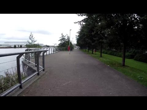 Walk Along the Clyde next to the INTU Braehead and INTU Soar - YouTube