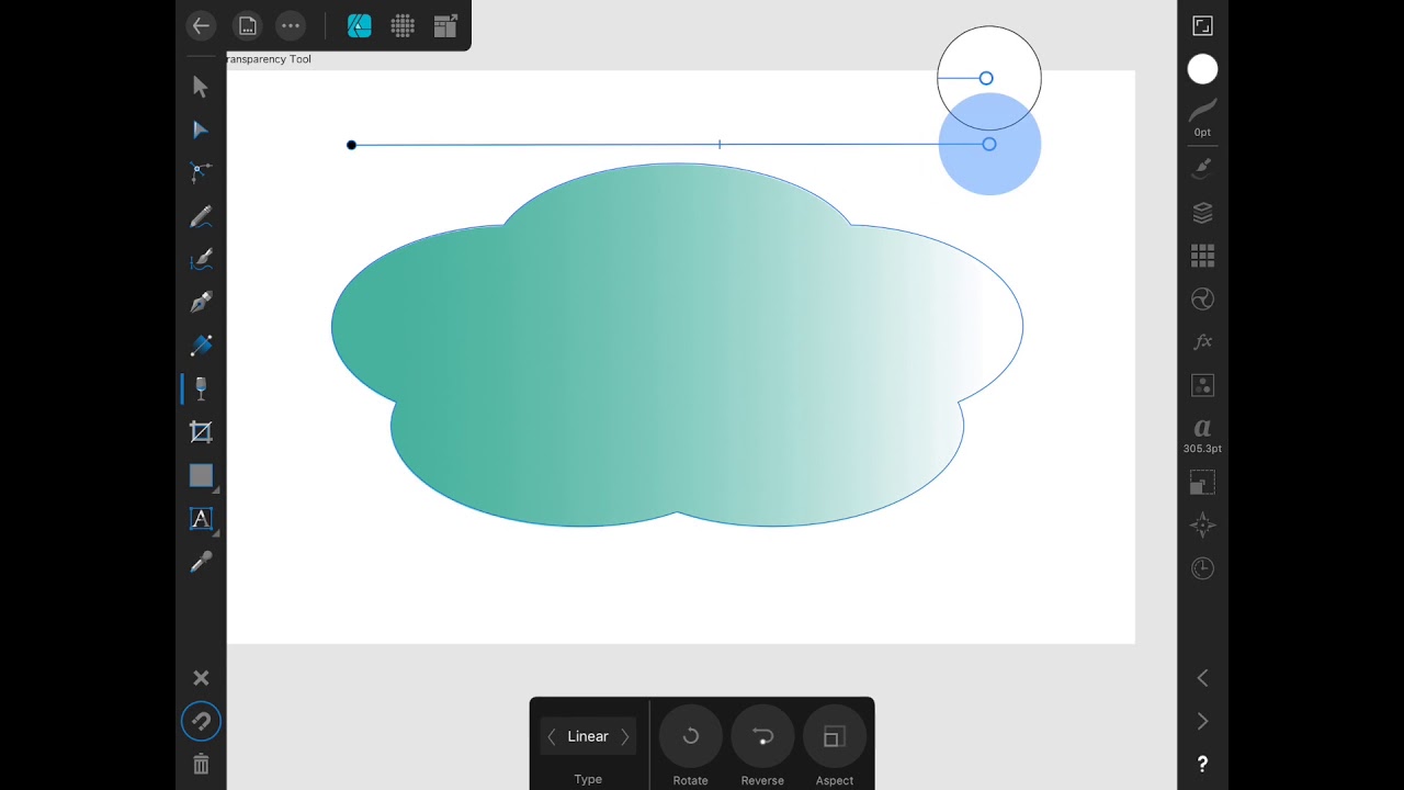 Transparency Tool in Affinity Designer for iPad - YouTube
