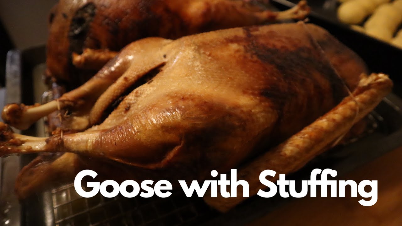 Brined Goose with Compound Butter and Stuffing - YouTube