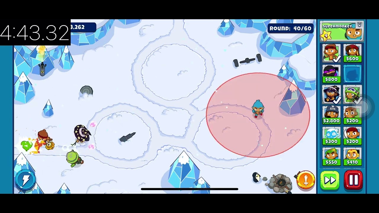 Balloons adventure time tower defense: Ice Kingdom map 1 (Snow plains I ...
