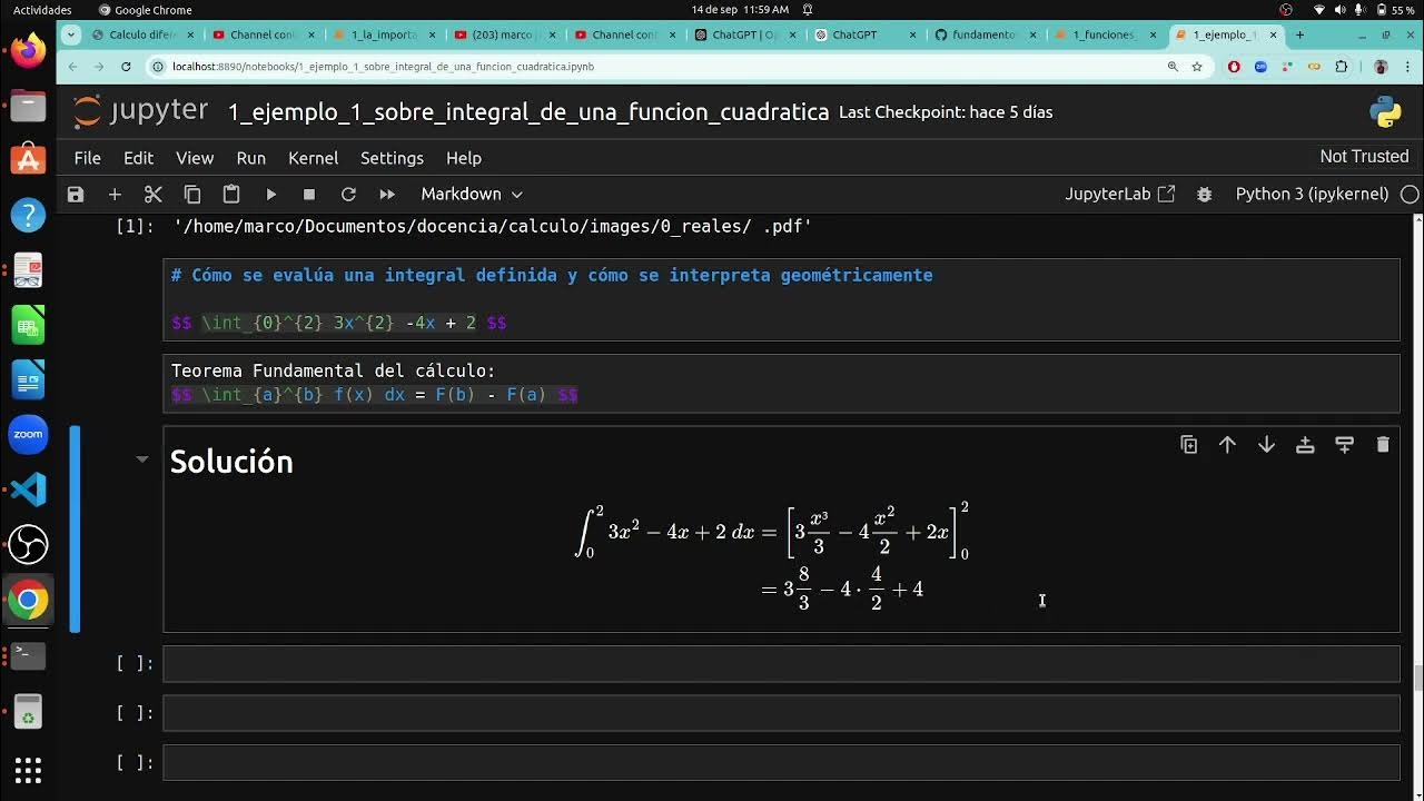 cómo evaluar una integral definida e interpretarla geométricamente con ...