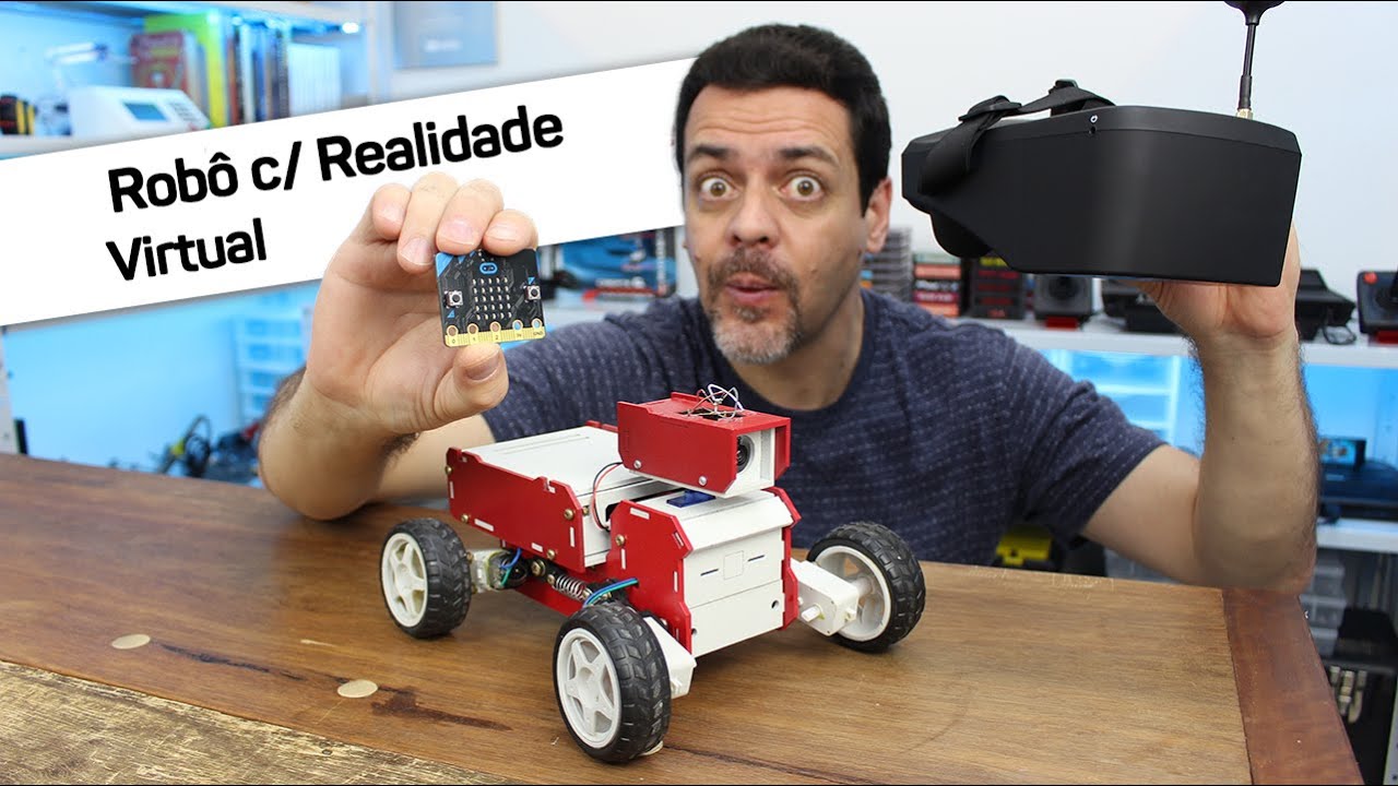 Vamos colocar você dentro de um robô? Faça um igual com Microbit ou ...