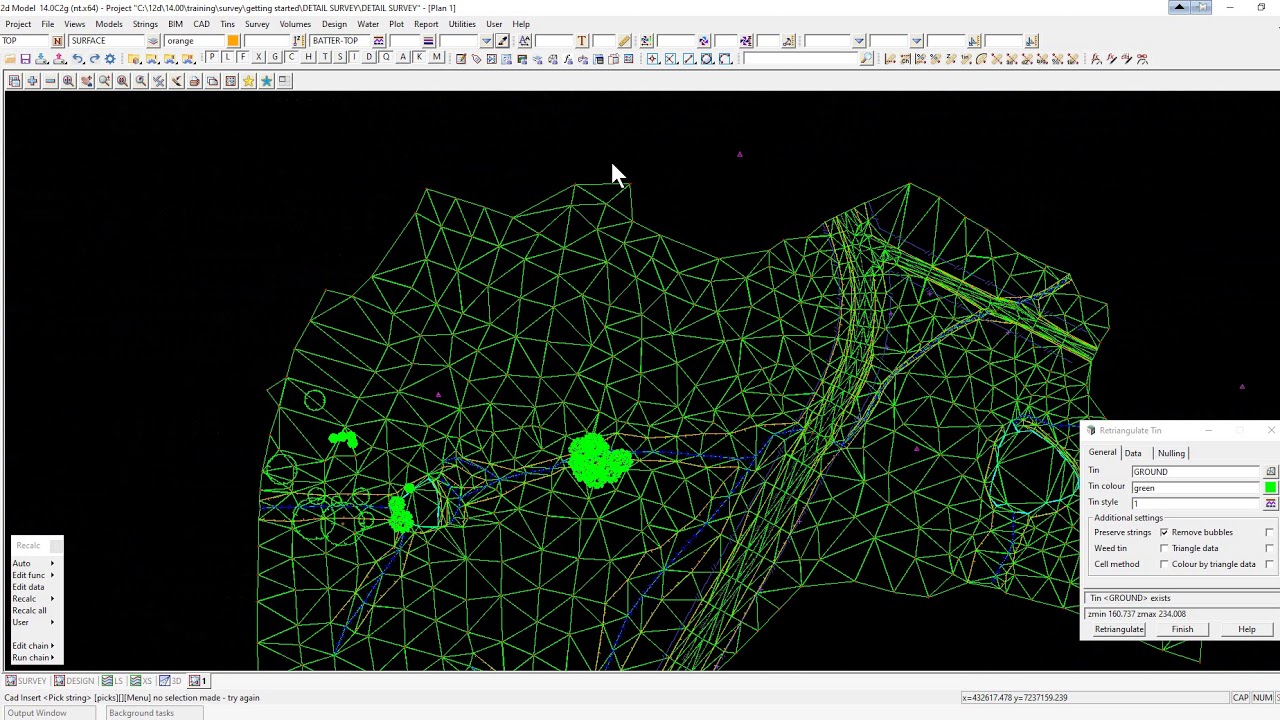 9.9 Triangulation: Getting Started for Surveying (12d Model 14) - YouTube