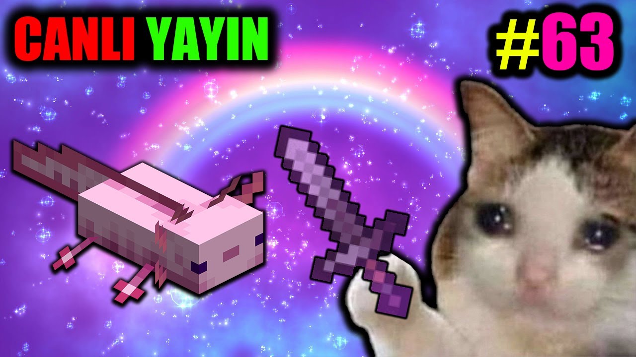 CANLI YAYIN - MİNECRAFT AXELOTH VE AMETİST AVI #63 - YouTube
