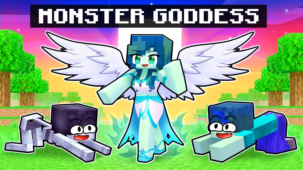 Playing as a MONSTER GODDESS in Minecraft! - YouTube