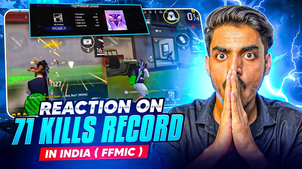 REACTION ON 71 KILLS HIGHEST RECORD IN INDIA😱🇮🇳 | FFMIC HIGHEST KILL ...