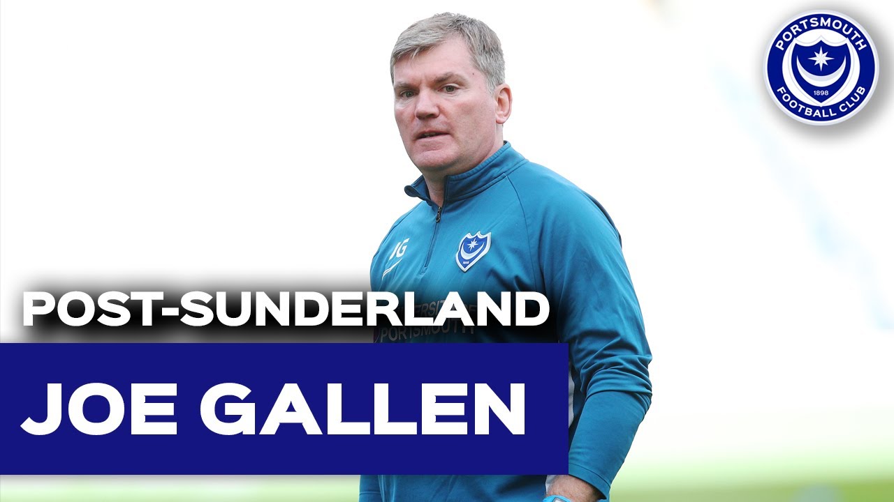 Joe Gallen post-match | Sunderland 1-3 Pompey - YouTube