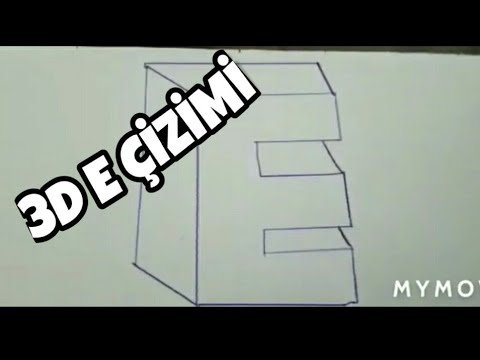 3D E Harfi ÇİZİMİ