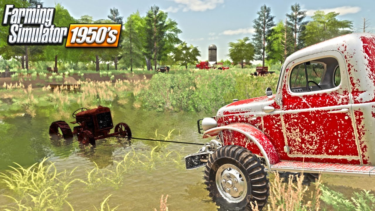 1950's STOLEN TRACTOR PULLED OUT OF OUR POND (ROLEPLAY) FS19 - YouTube