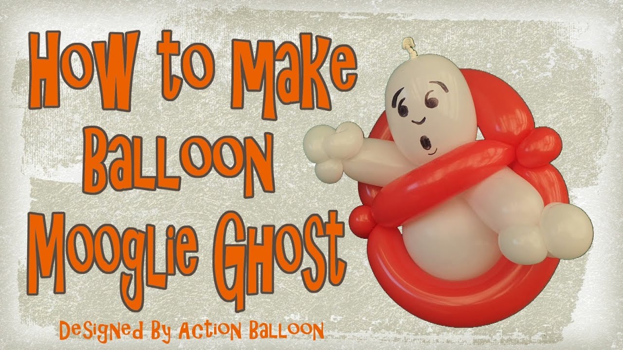 How to make Balloon Mooglie Ghost from Ghostbusters #ghostbusters # ...