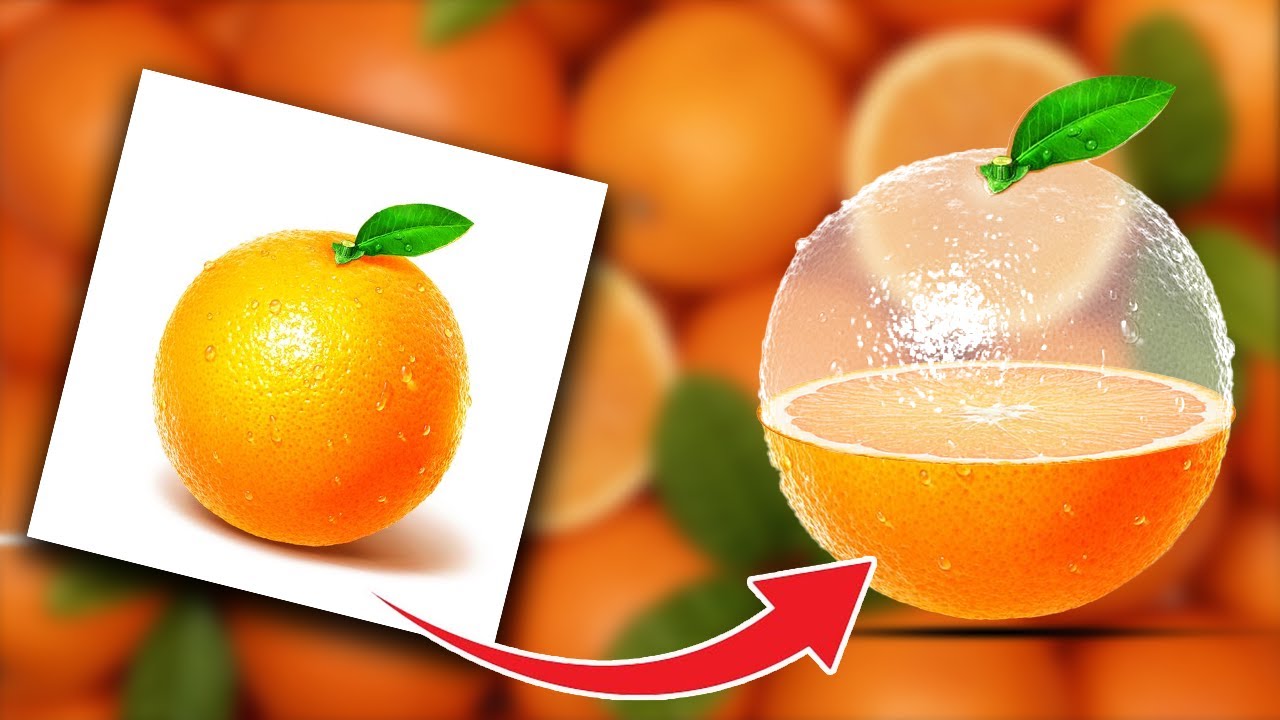 TRANSPARENT EFFECT IN ADOBE PHOTOSHOP // Orange 🍊 transparent effect ...