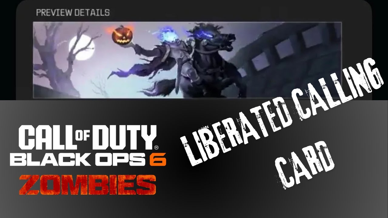 BLACK OPS 6 ZOMBIES: LIBERATED CALLING CARD (Complete easter egg in ...