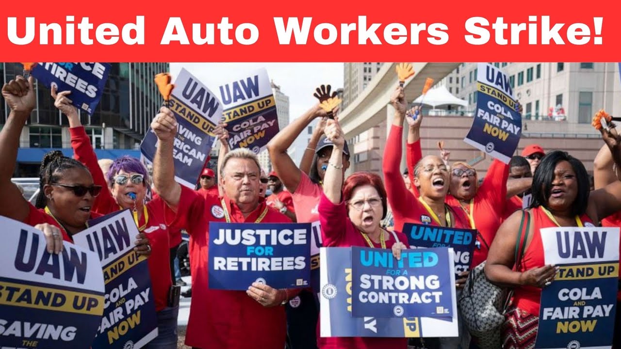 Getting Nasty: Union workers strike against Big Three automakers - YouTube