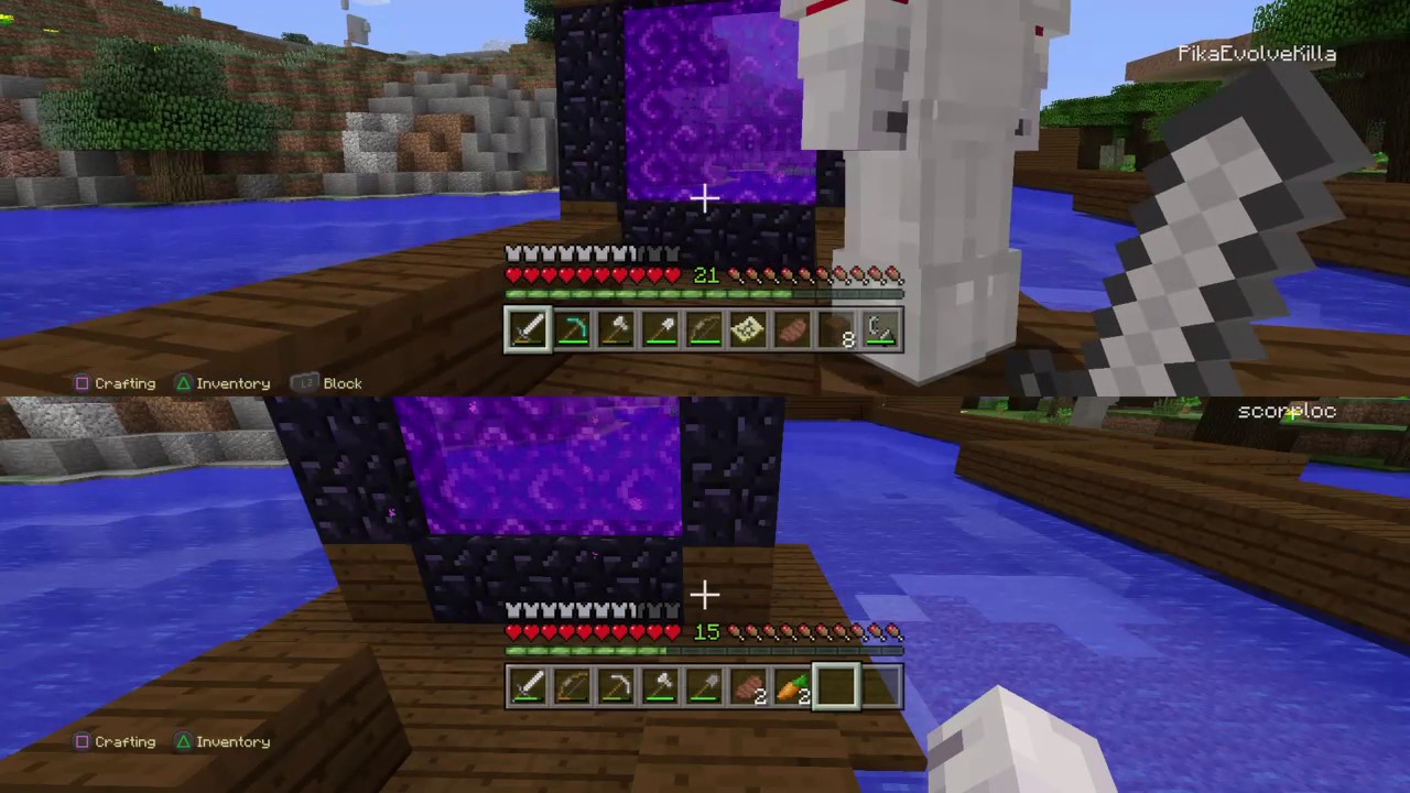 Minecraft survival ep 4.5 scary portal - YouTube