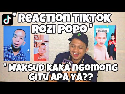REACTION TIKTOK ROZI POPO || Gimana Ya Jawabnya? Emang Aku Salah Apa Ya ...
