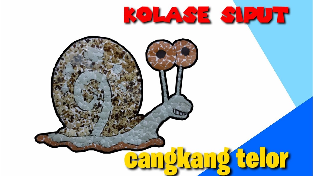 Kolase Siput Dari Cangkang Telor Kreasi kolase Kulit Telor Learn Colors ...