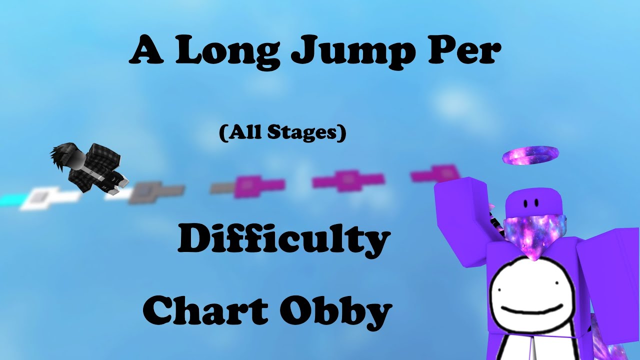 A Long Jump Per Difficulty Chart Obby - All Stages - YouTube