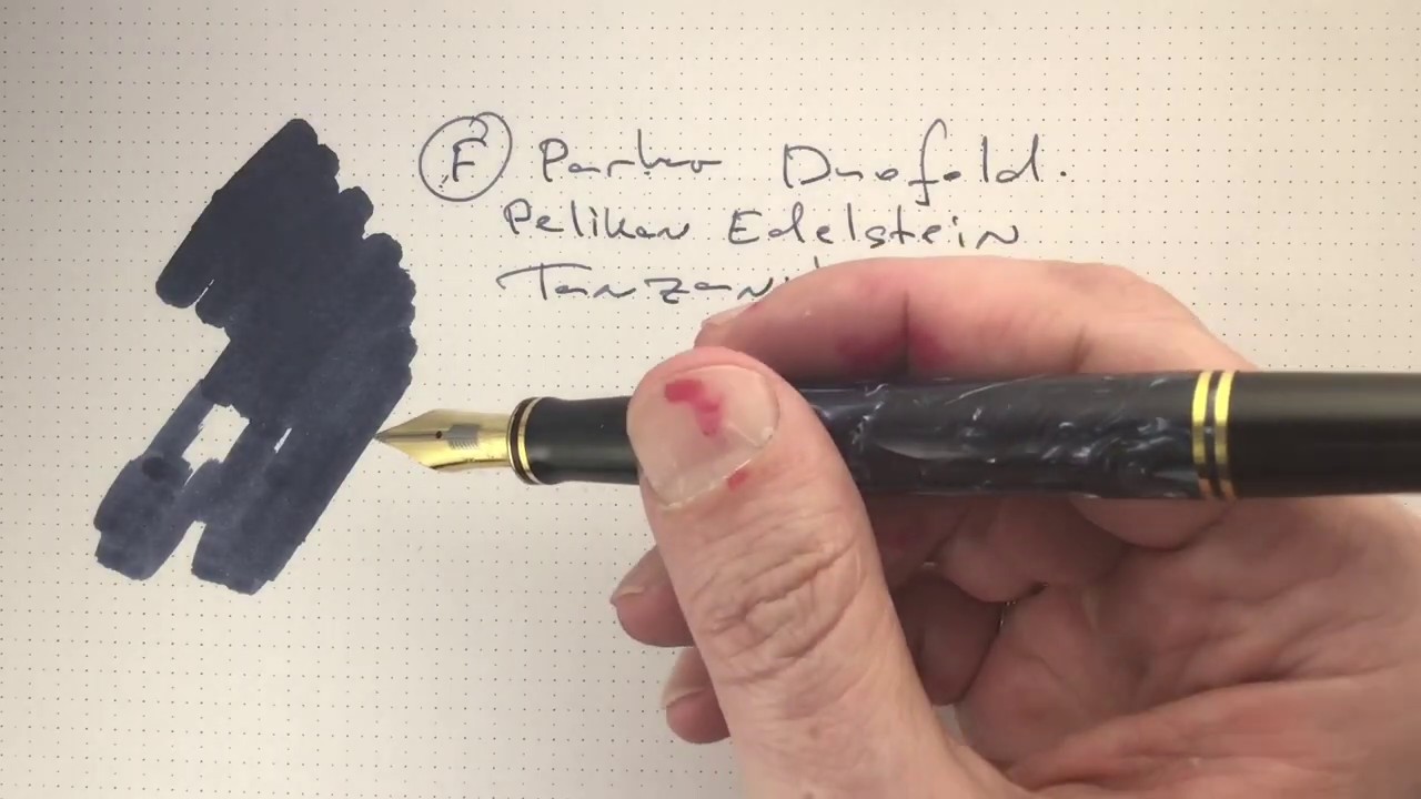 Обзор чернил Pelikan Edelstein Tanzanite - YouTube