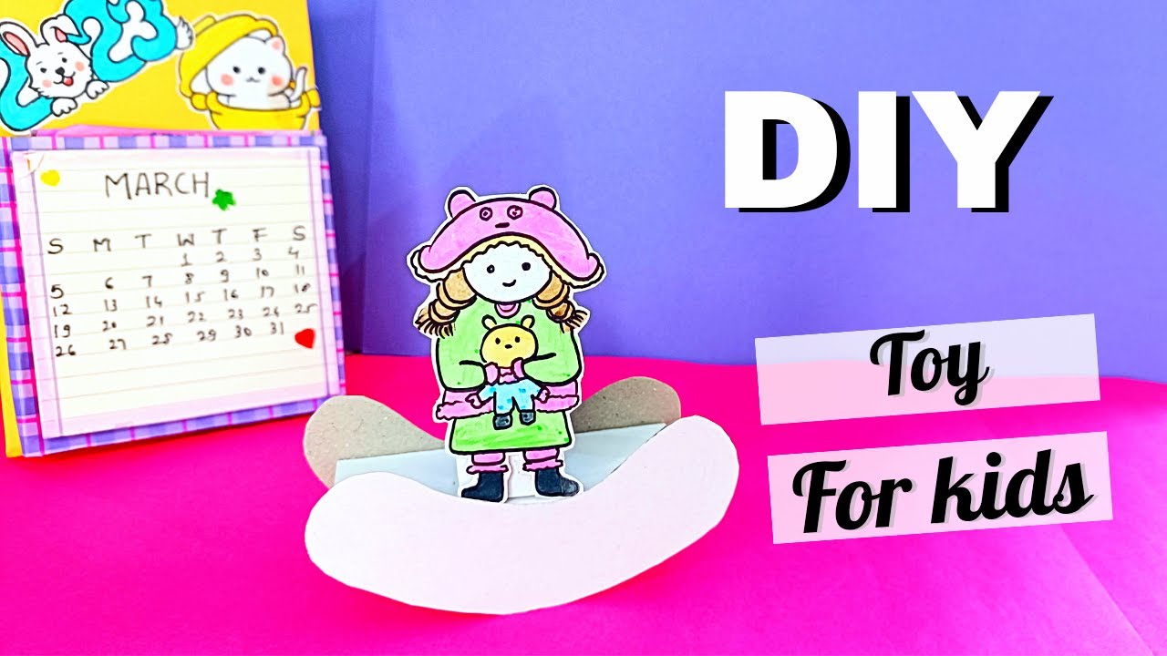 Easy Movable Paper Doll / Dancing Doll / DIY / Kids Craft - YouTube