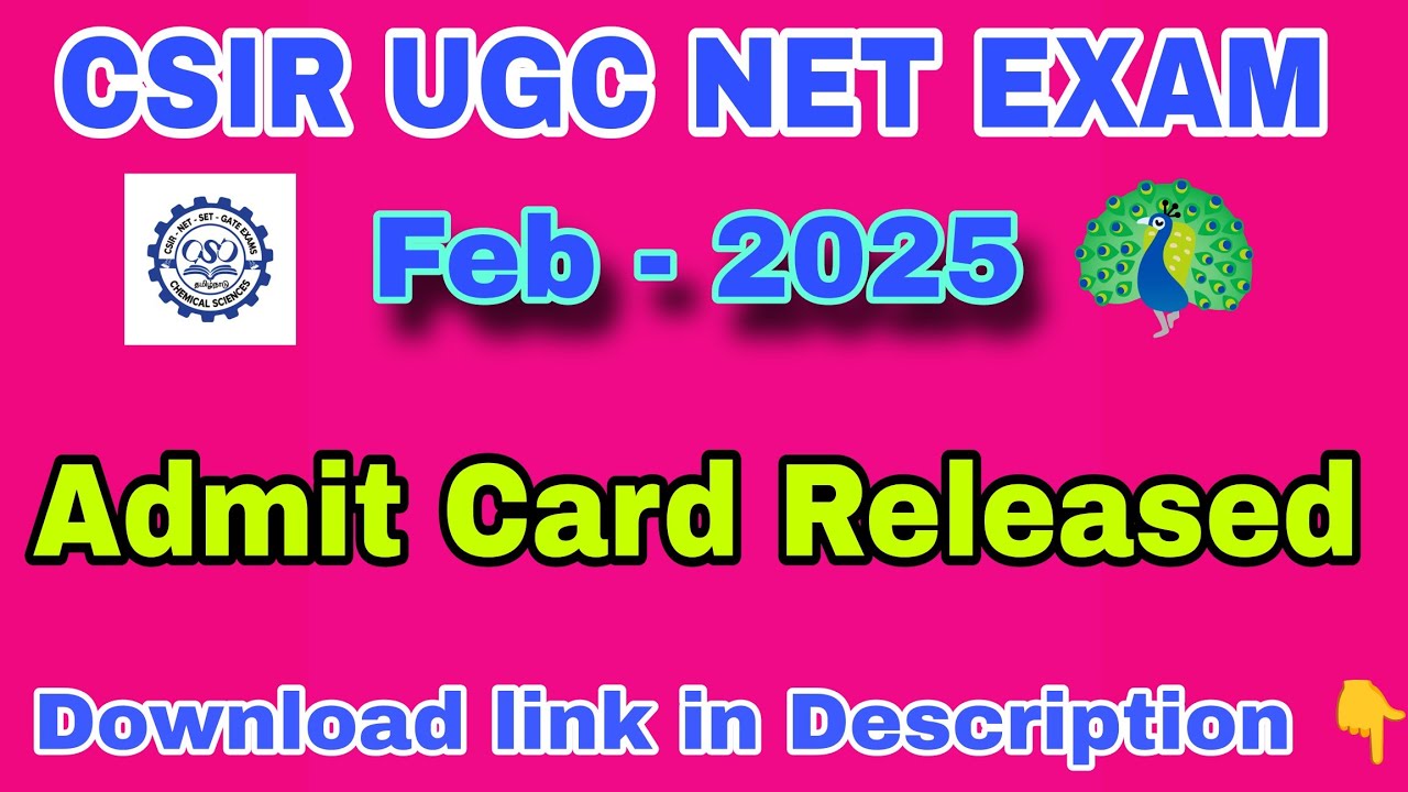 CSIR NET EXAM Admit card 2025 | csir net chemistry admit card 2025 ...