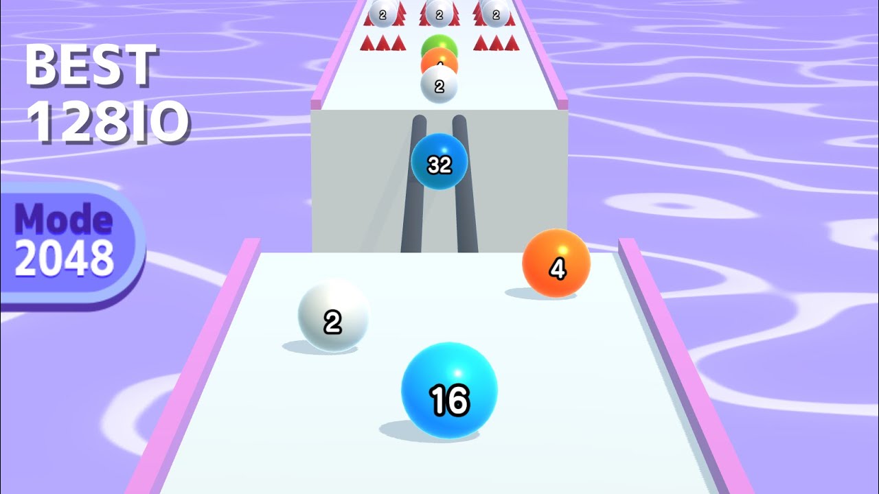 BALL RUN 2048 - INFINITY MODE 128IO NEW BEST START AT 16GI 7 MINUTES ...