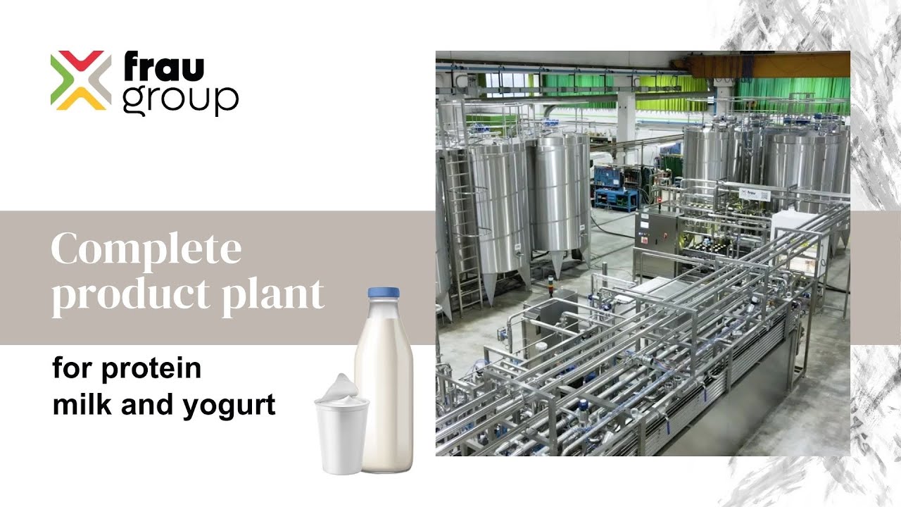 Complete plant for protein milk and yogurt production - Fraugroup - YouTube