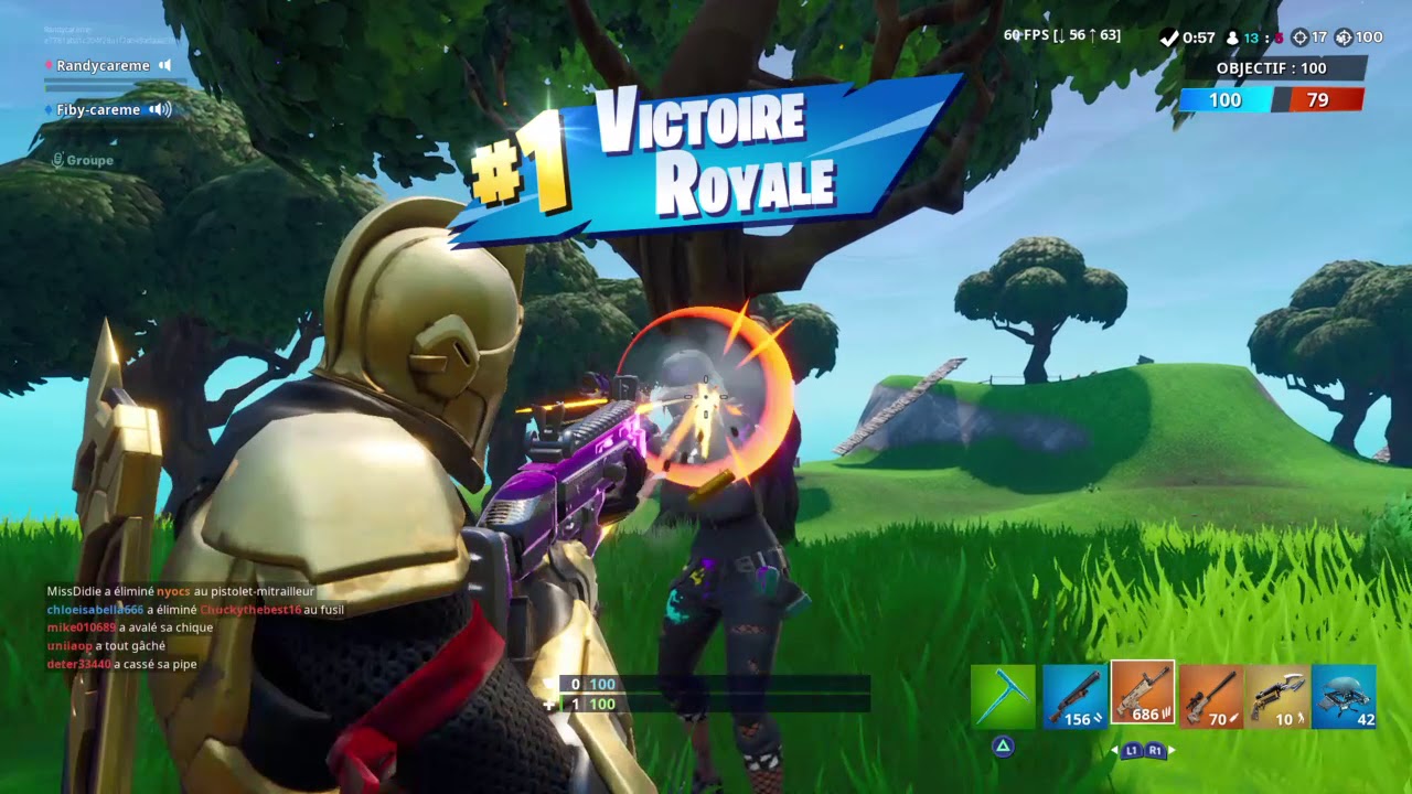 Video fortnite avec le nouveau skin chevalier ultime - YouTube