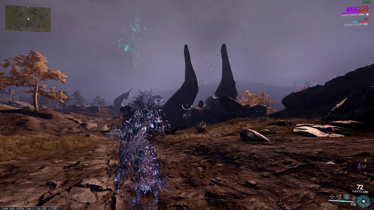 Warframe 2020-02-09 Display settings that affect Ivara Prime's visual starlight cloaking effect ...