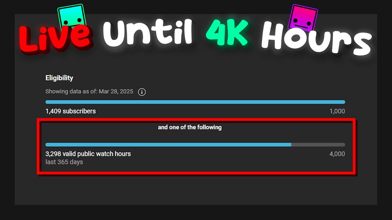 Live until 4K Watch Hours [Stream 4] - YouTube