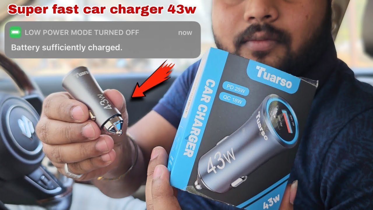 Super fast Car Charger 43w | Best Car Charger | PD 25w car Charger QC ...