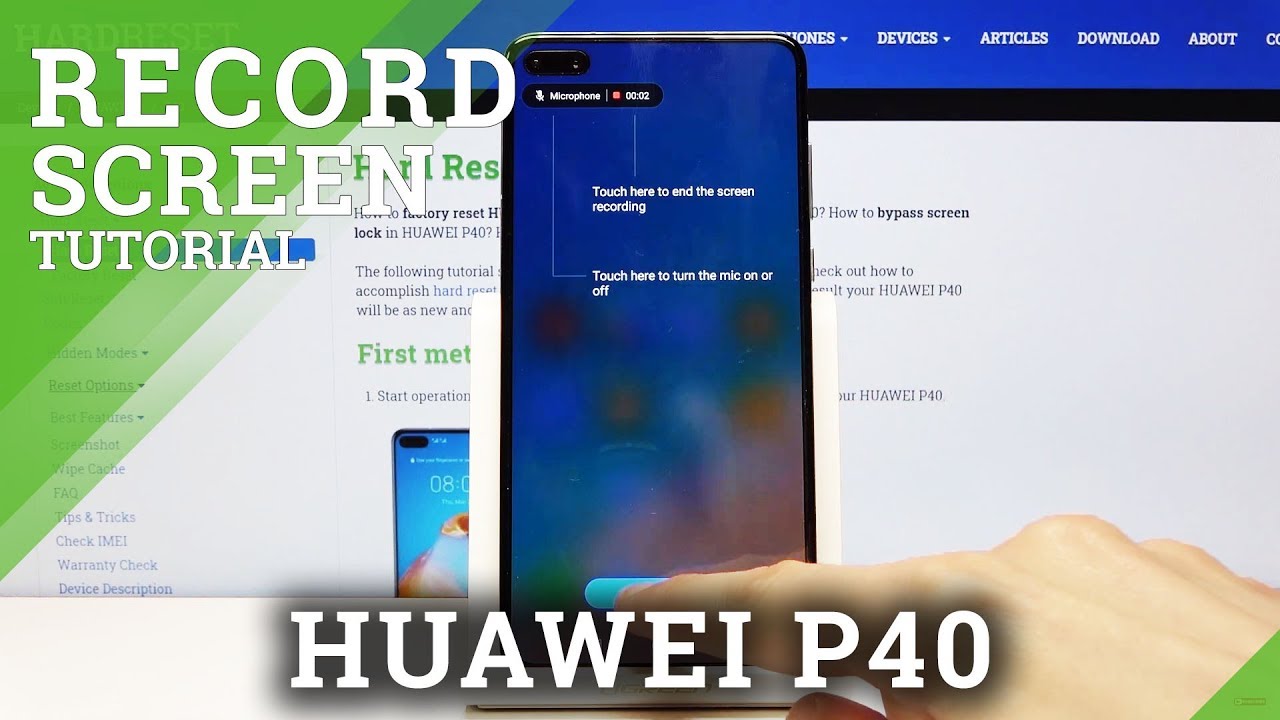How to Record Screen on HUAWEI P40 - YouTube