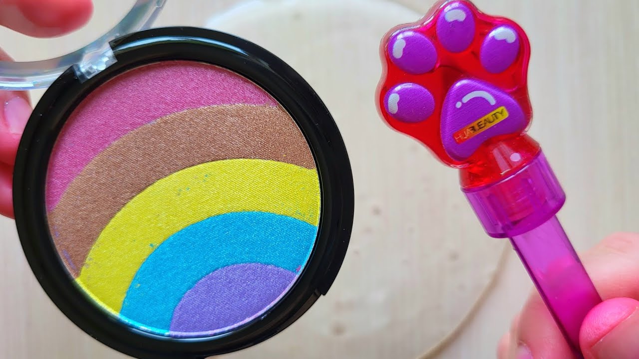 Makeup mixing into Slime Video ASMR RELAXING video - YouTube