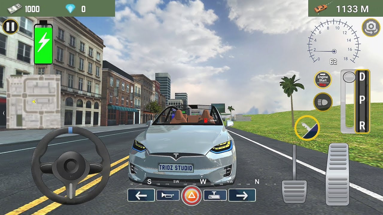 Electric Car Game Simulator Tesla Model X - YouTube
